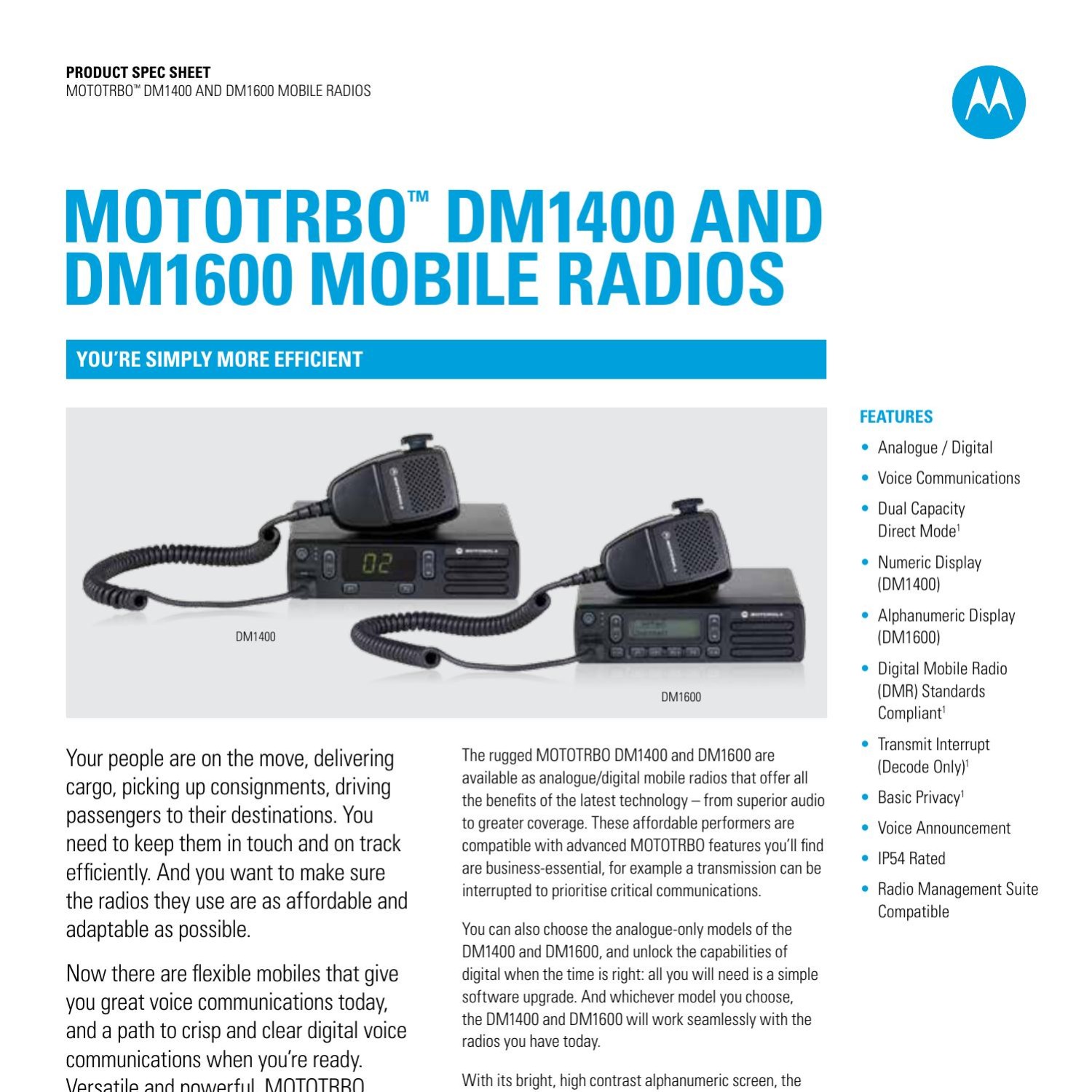 Motorola DM1400 Mobile.pdf | DocDroid