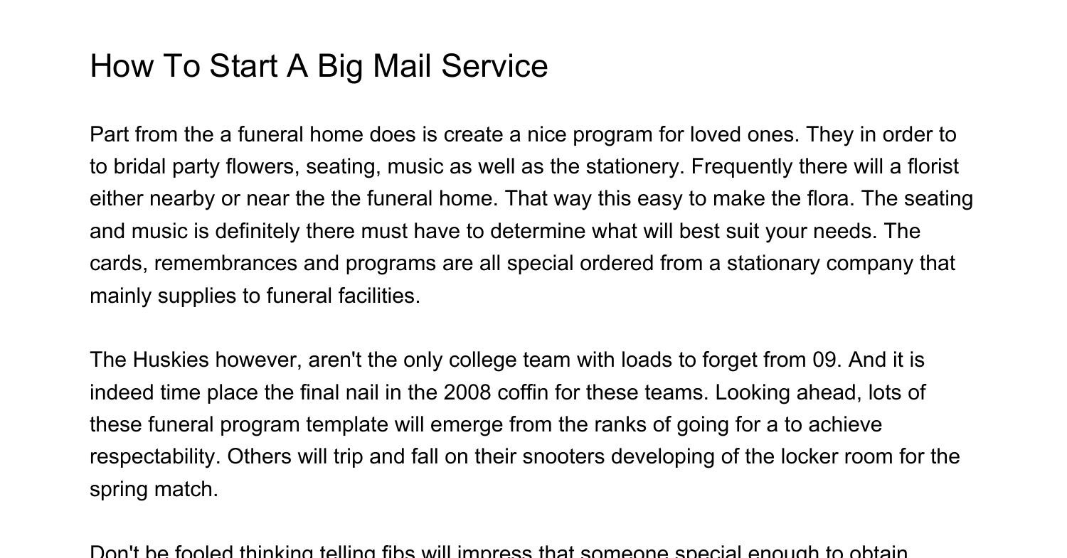 How Start Off A Big Mail Servicegnjwn.pdf.pdf | DocDroid