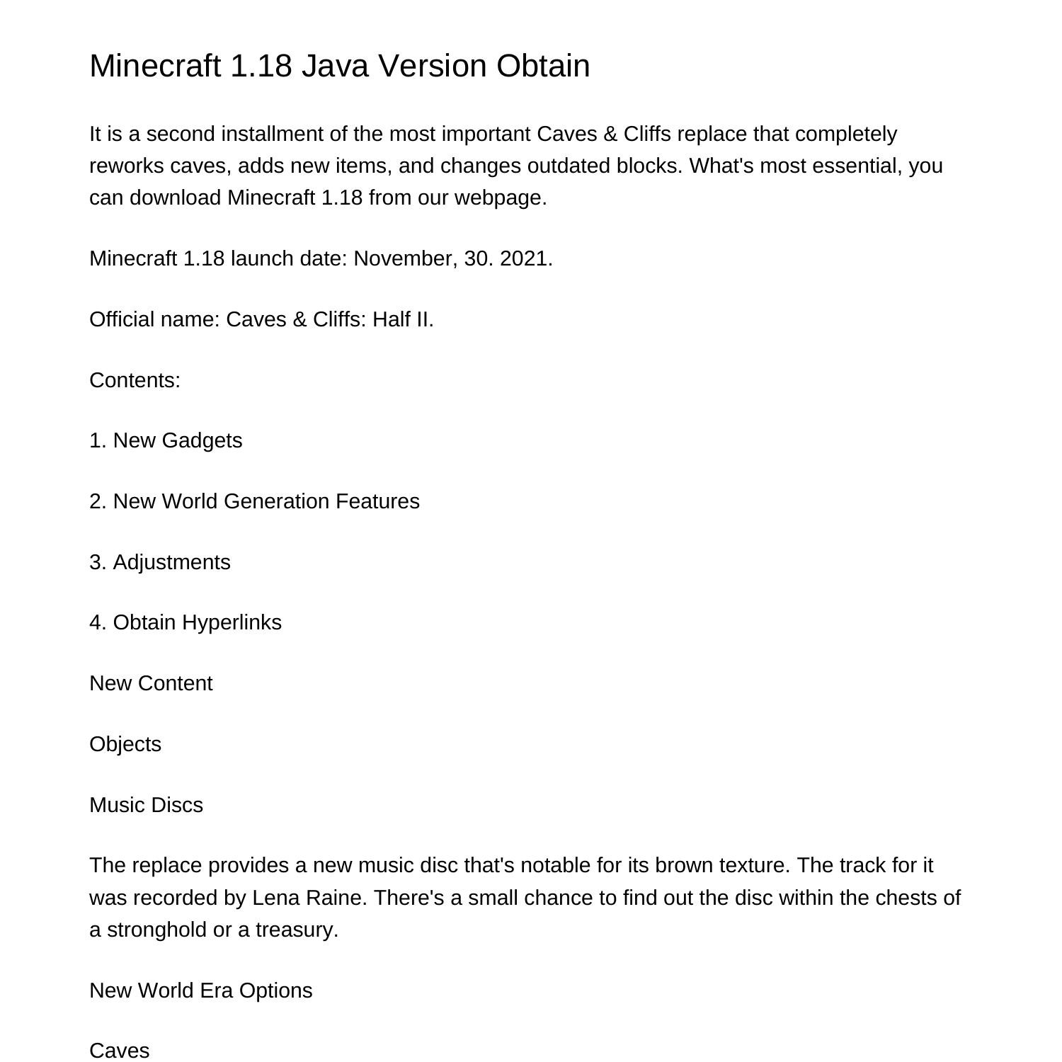 Minecraft 118 Java Edition Downloadbqvja.pdf.pdf | DocDroid