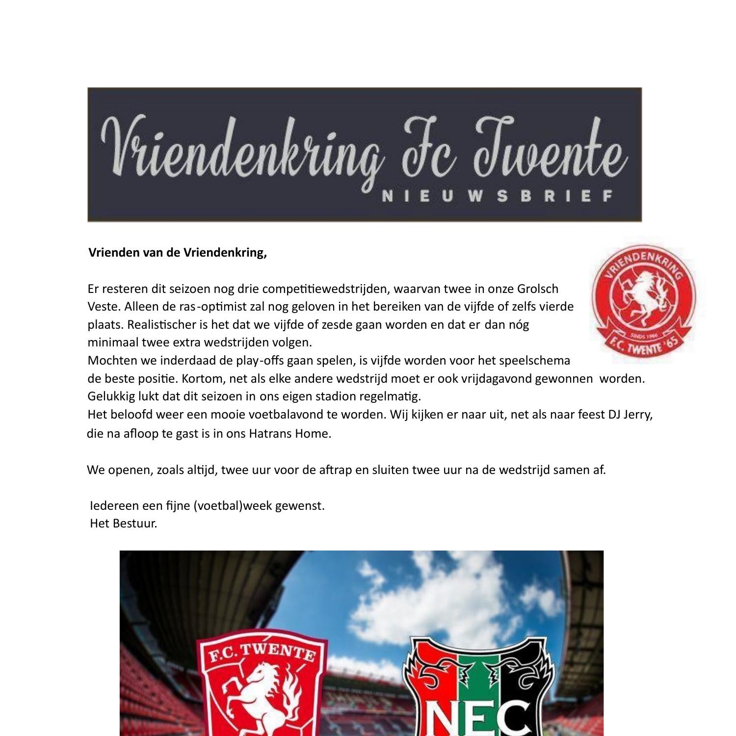 Nieuwsbrief FC Twente - NEC.pdf | DocDroid