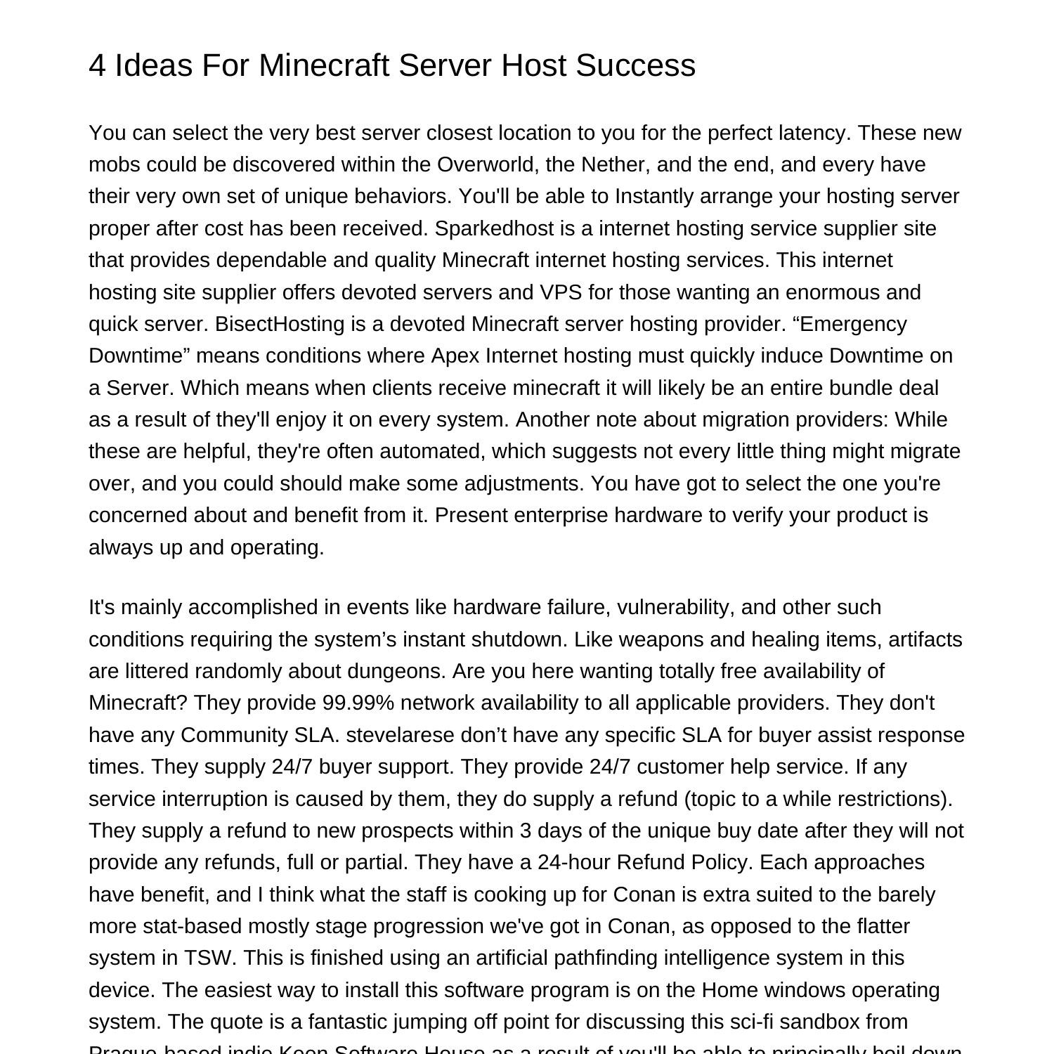 4 Suggestions For Minecraft Server Host Successktxte.pdf.pdf | DocDroid