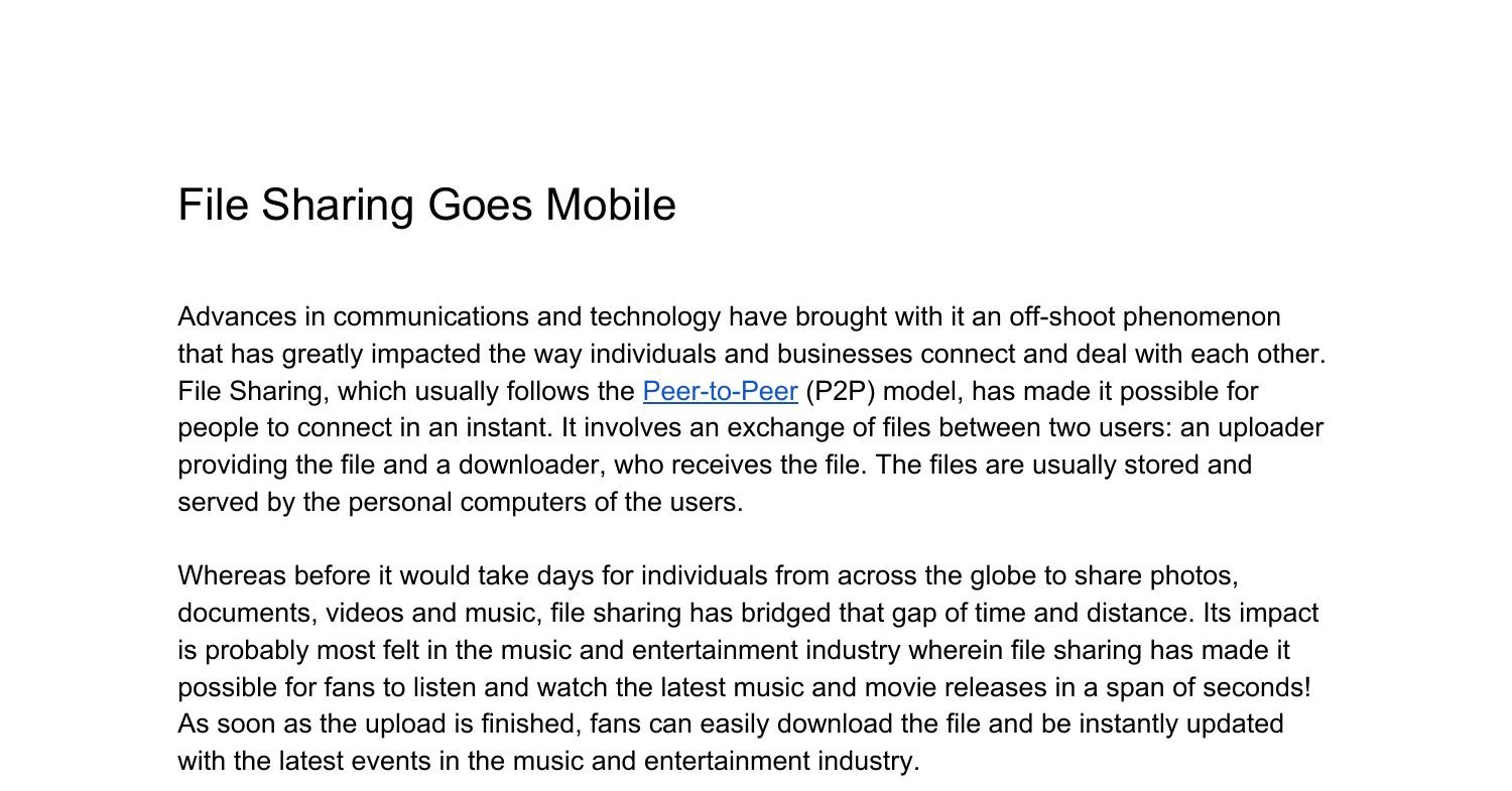 File Sharing Goes Mobile.pdf | DocDroid