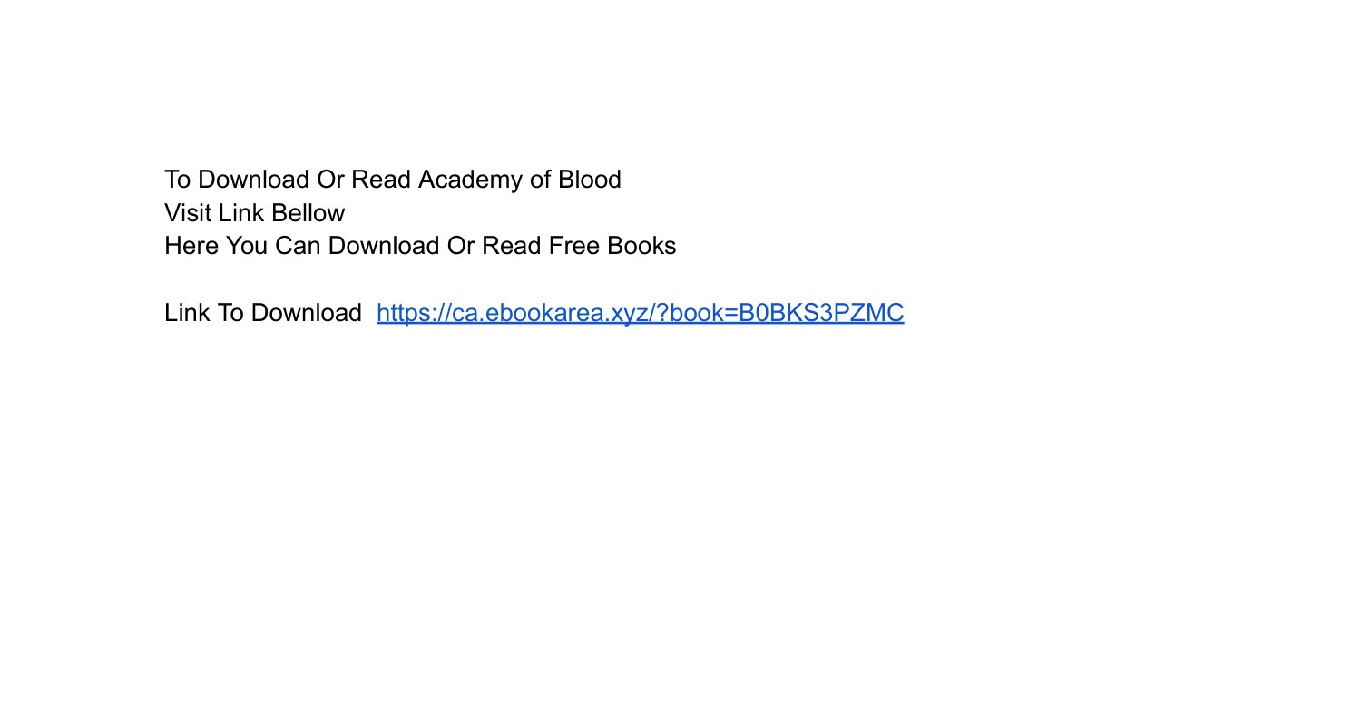 [ PDF ] [ Download ] Academy of Blood BY _ Brad J. Martin.pdf | DocDroid