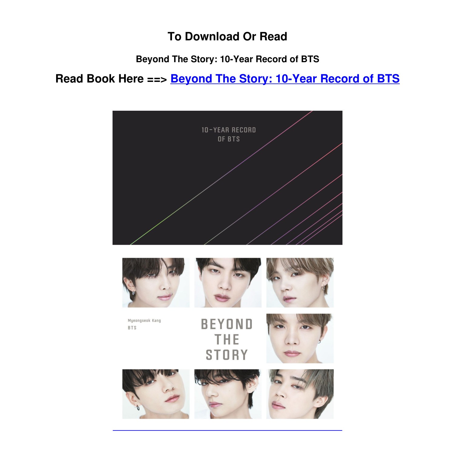 pdf download Beyond The Story 10 Year Record of BTS by BTS.pdf | DocDroid