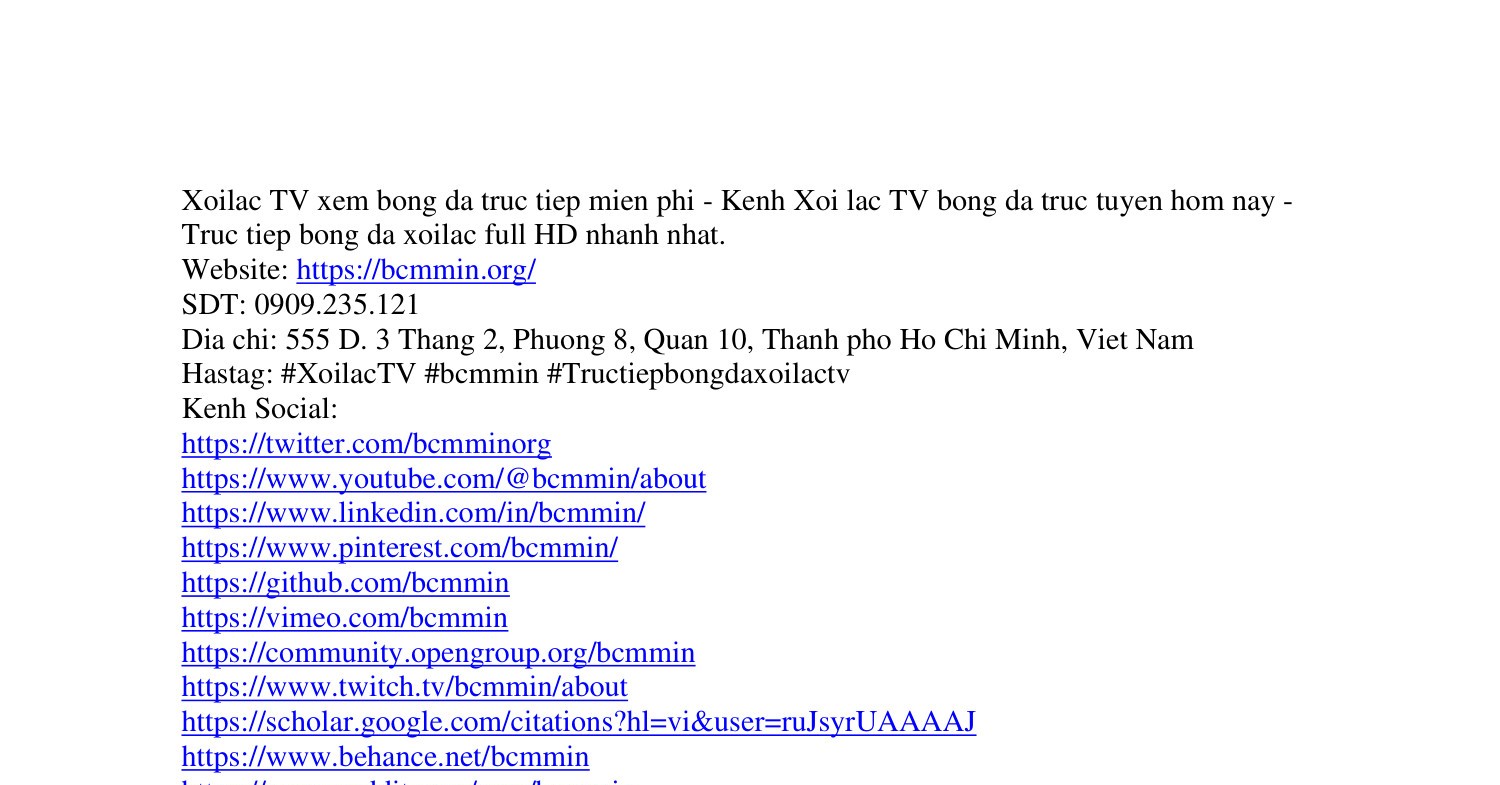 Xoilac TV.docx | DocDroid