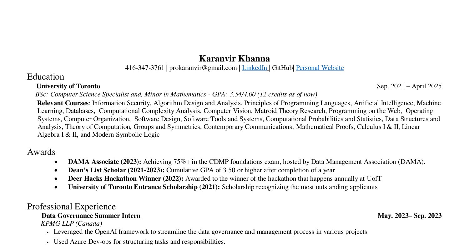 Karan Resume Fall 2023 Pdf Docdroid