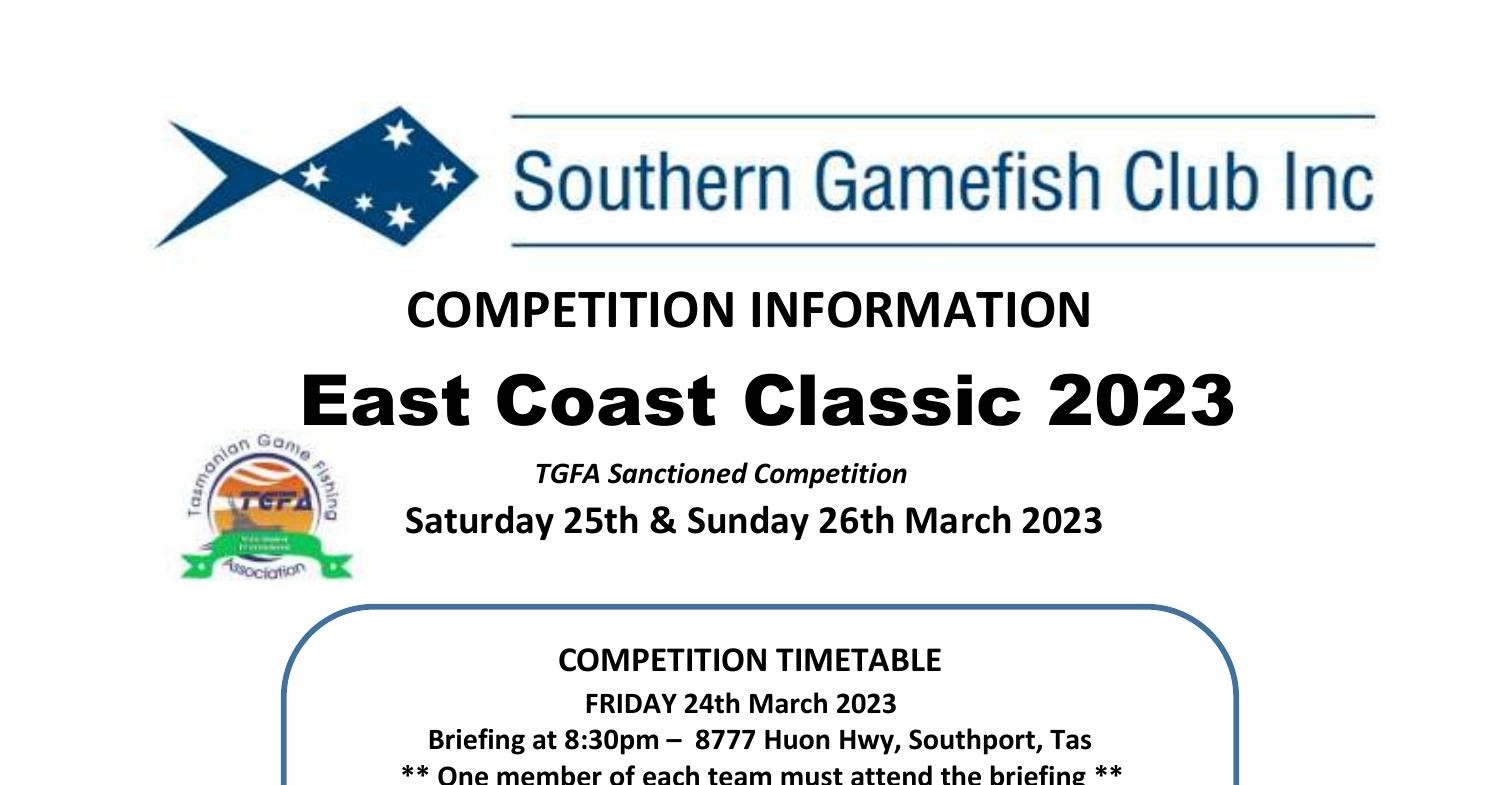 East Coast Classic COMP INFO 2023.pdf | DocDroid