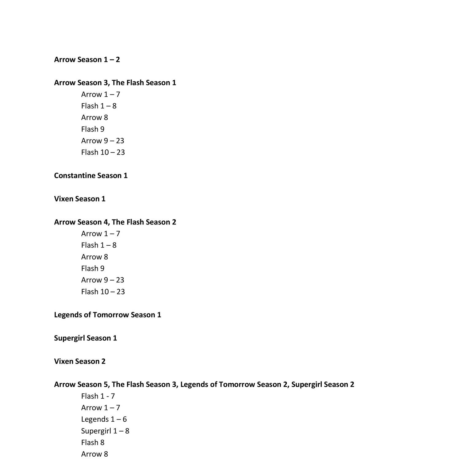 Arrowverse secondary viewing order.docx | DocDroid