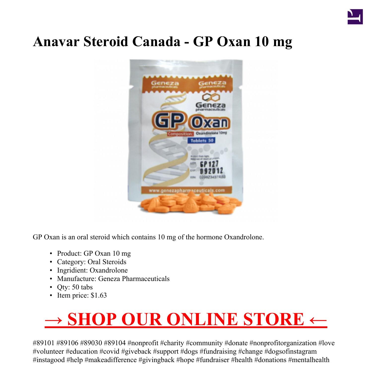 Anavar Steroid Canada - GP Oxan 10 mg 50 tabs .pdf | DocDroid