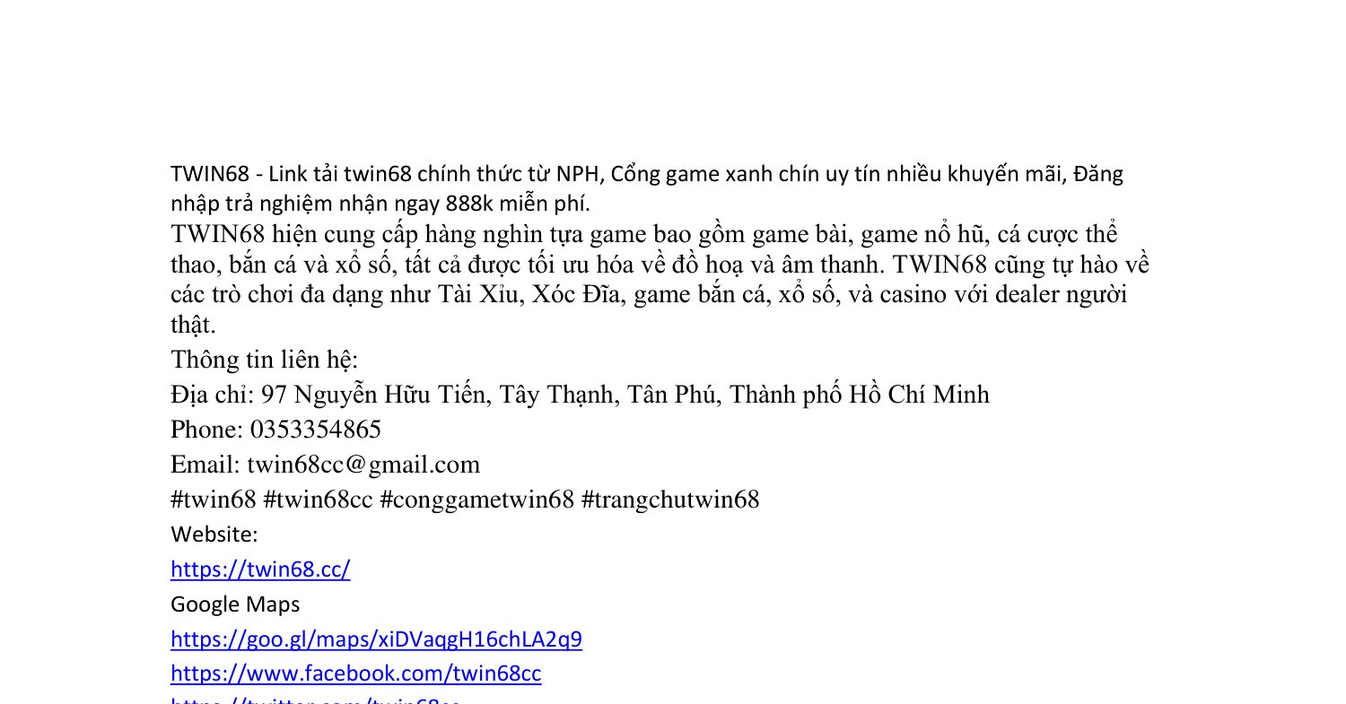 Cổng Game TWIN68.docx | DocDroid