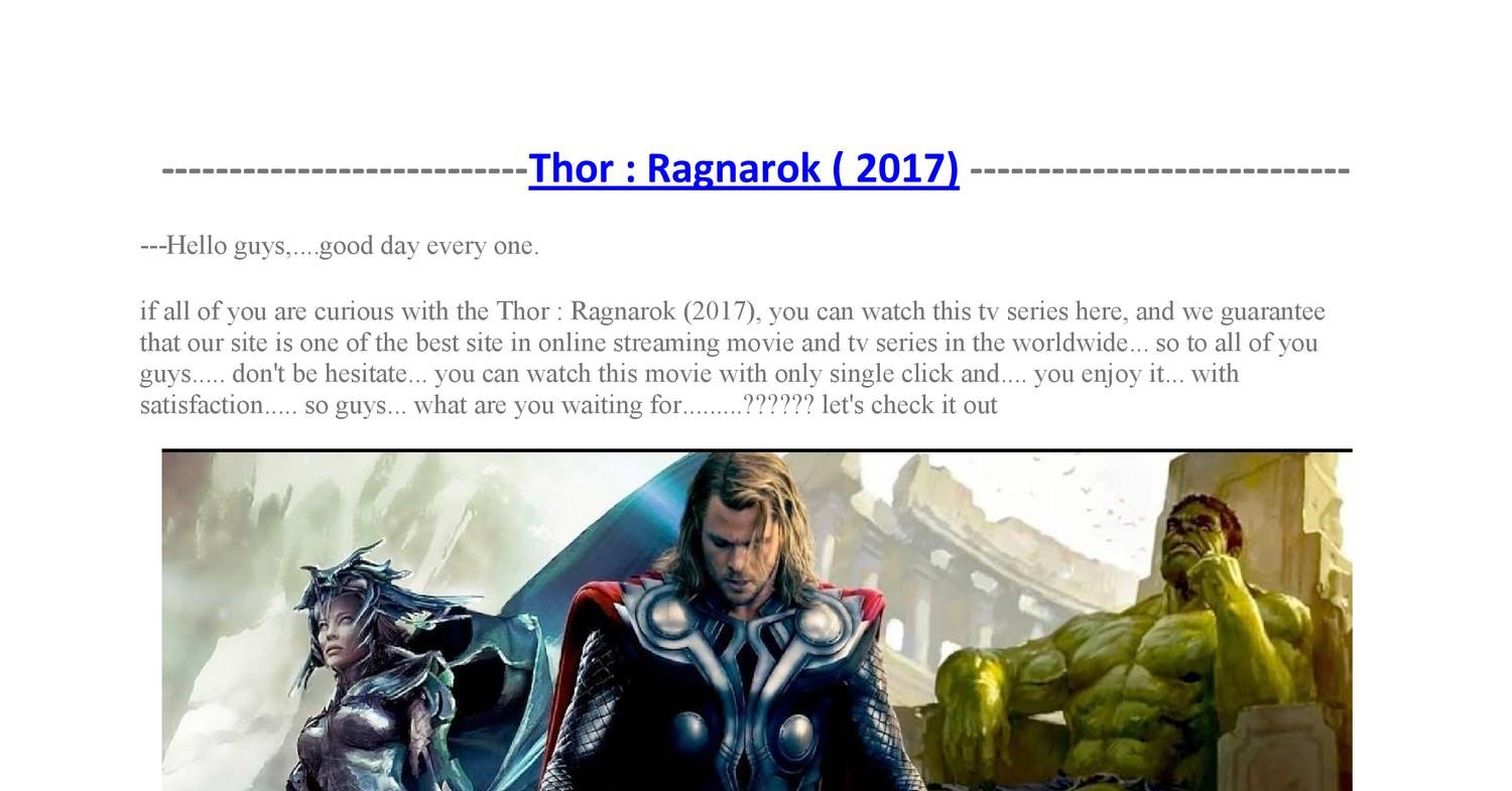 Thor Ragnarok (2017) Free Movie Film Download.pdf | DocDroid