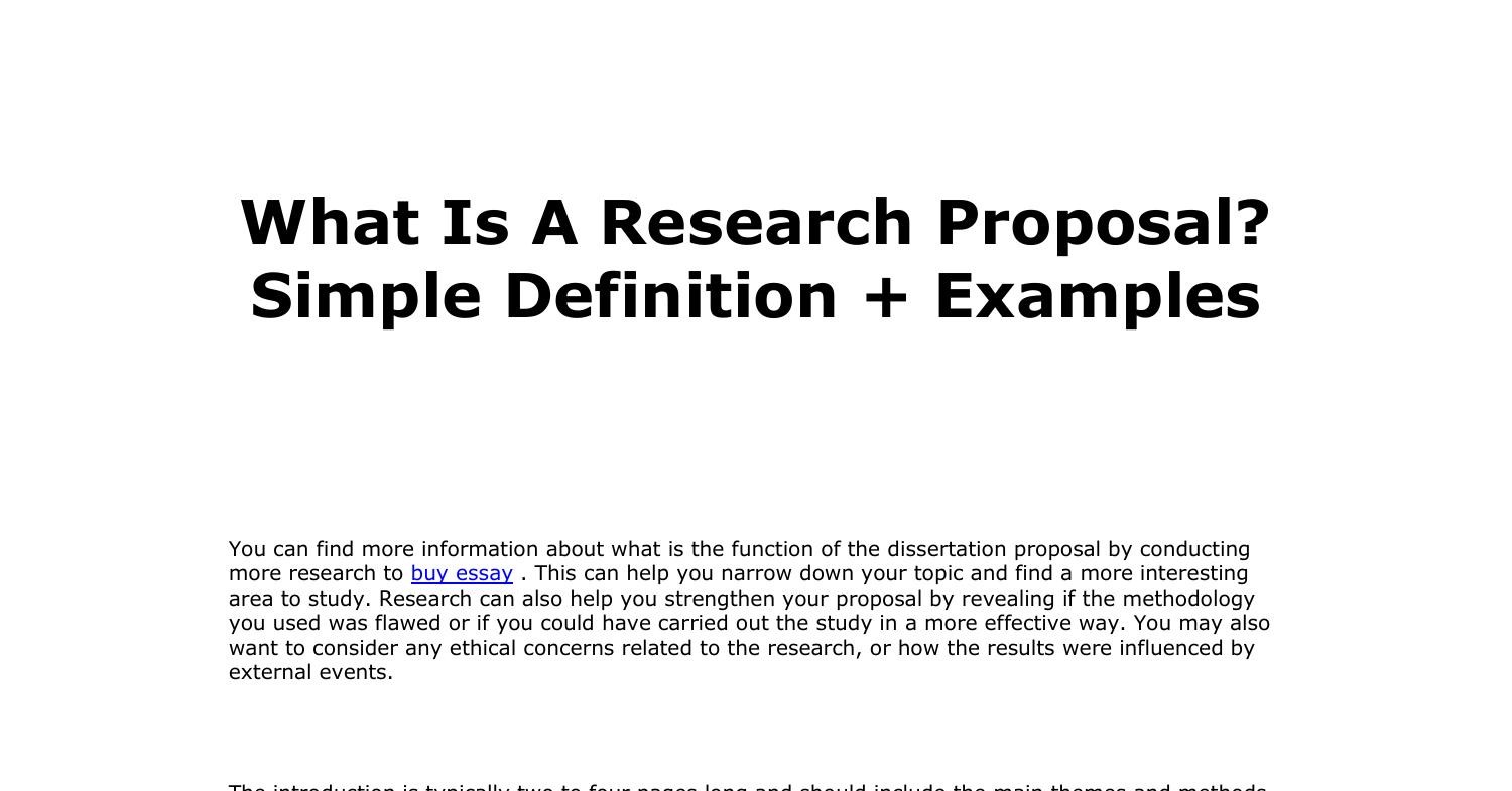 2 What Is A Research Proposal pdf DocDroid