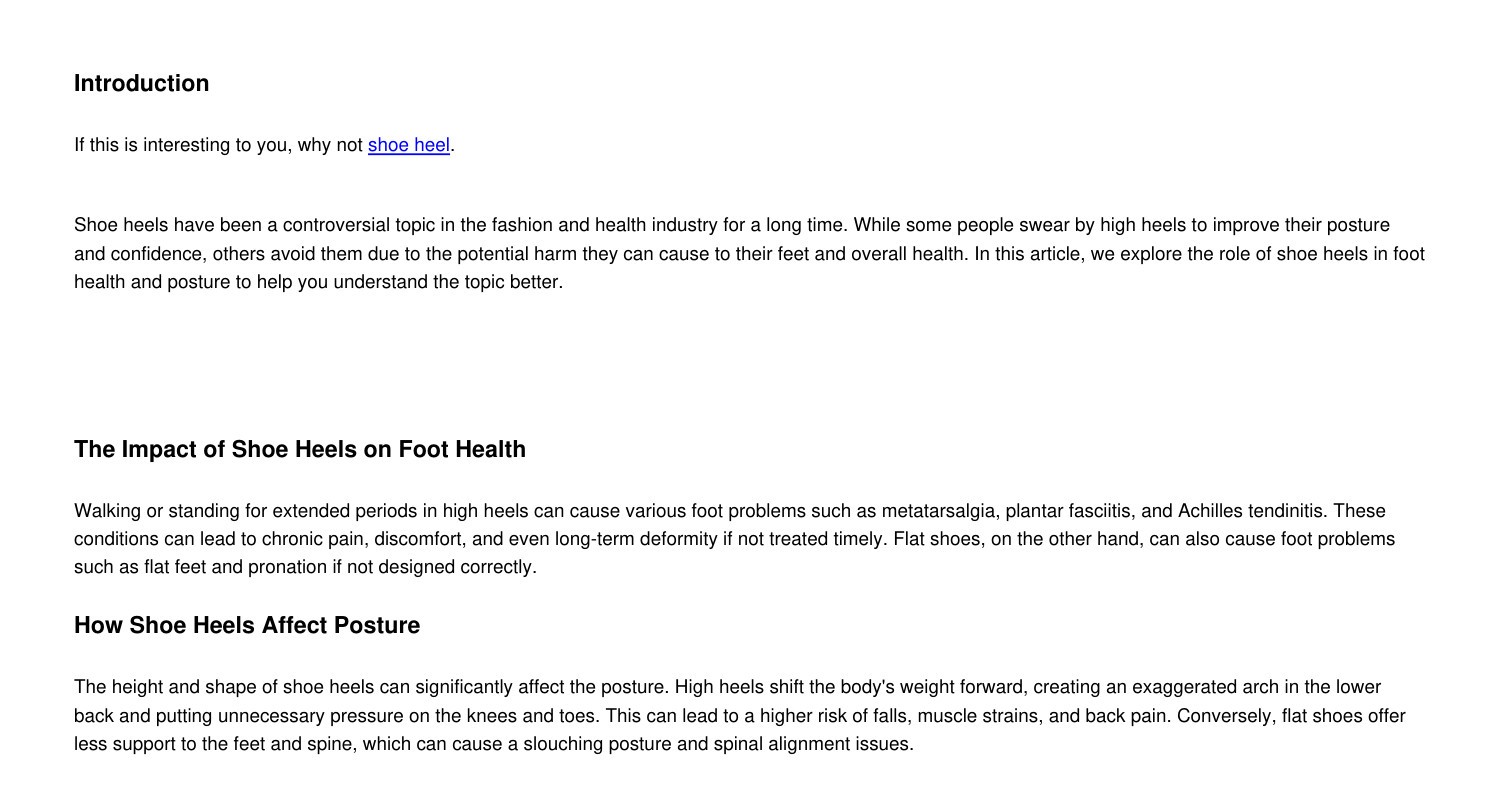 The Role Of Shoe Heels In Foot Health And Posture Pdf Docdroid