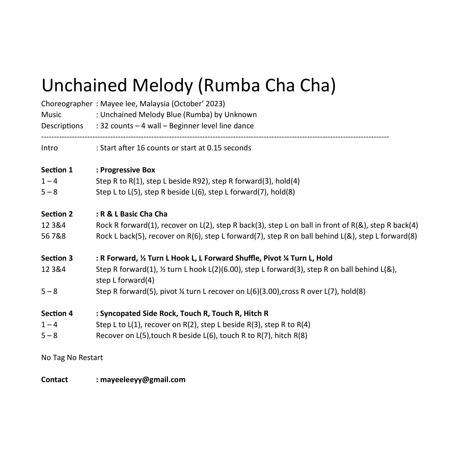 Unchained Melody (Rumba Cha Cha) (1).pdf | DocDroid