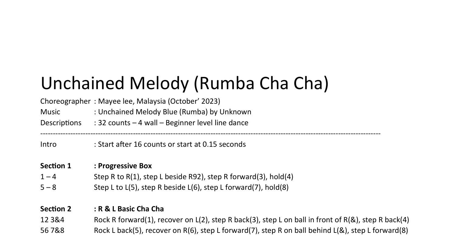 Unchained Melody (Rumba Cha Cha) (1).pdf | DocDroid
