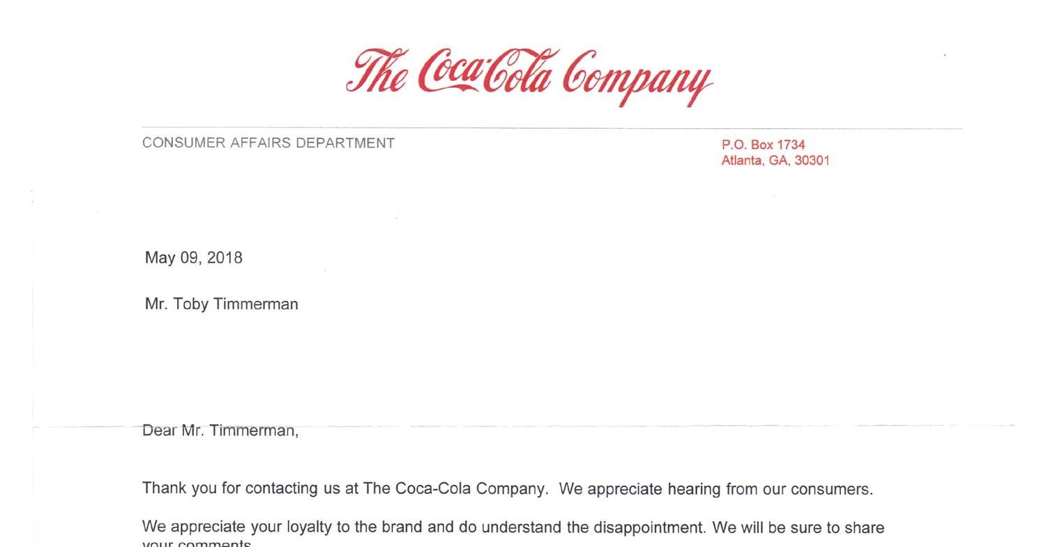 coca-cola 1k letter response.pdf | DocDroid