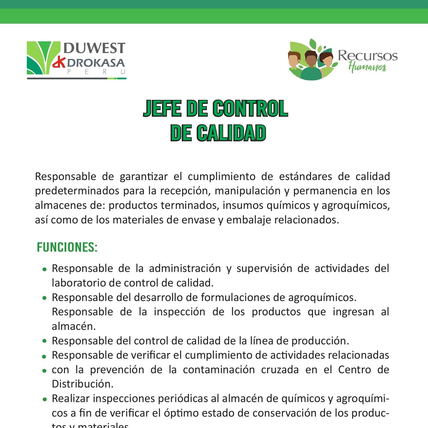 Jefe de Control de Calidad.pdf | DocDroid