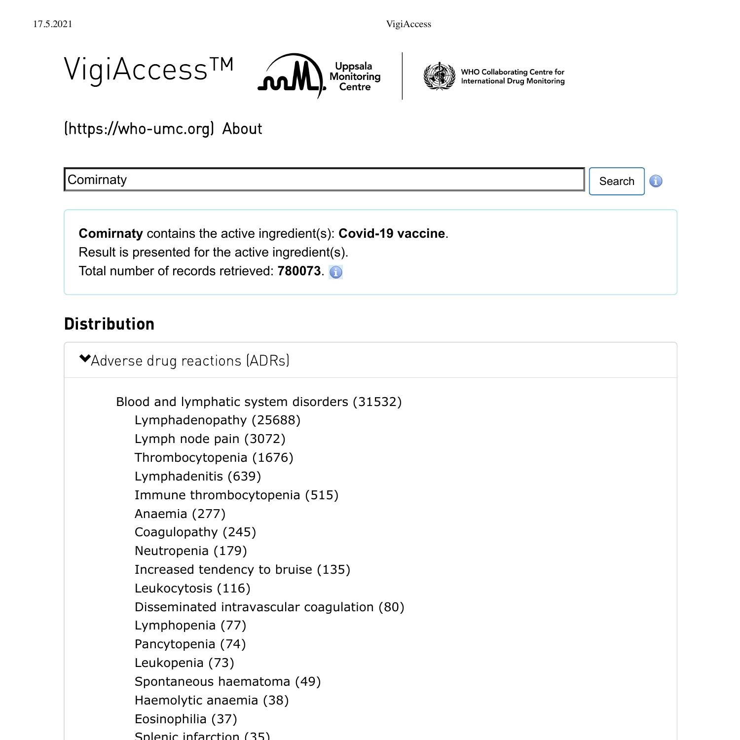 VigiAccess-165Impfnebenwirkungen17.5.21.pdf | DocDroid