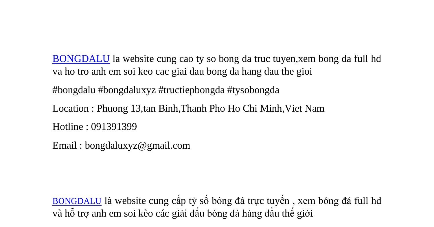 BONGDALU la website cung cao ty so bong da truc tuyen.docx | DocDroid