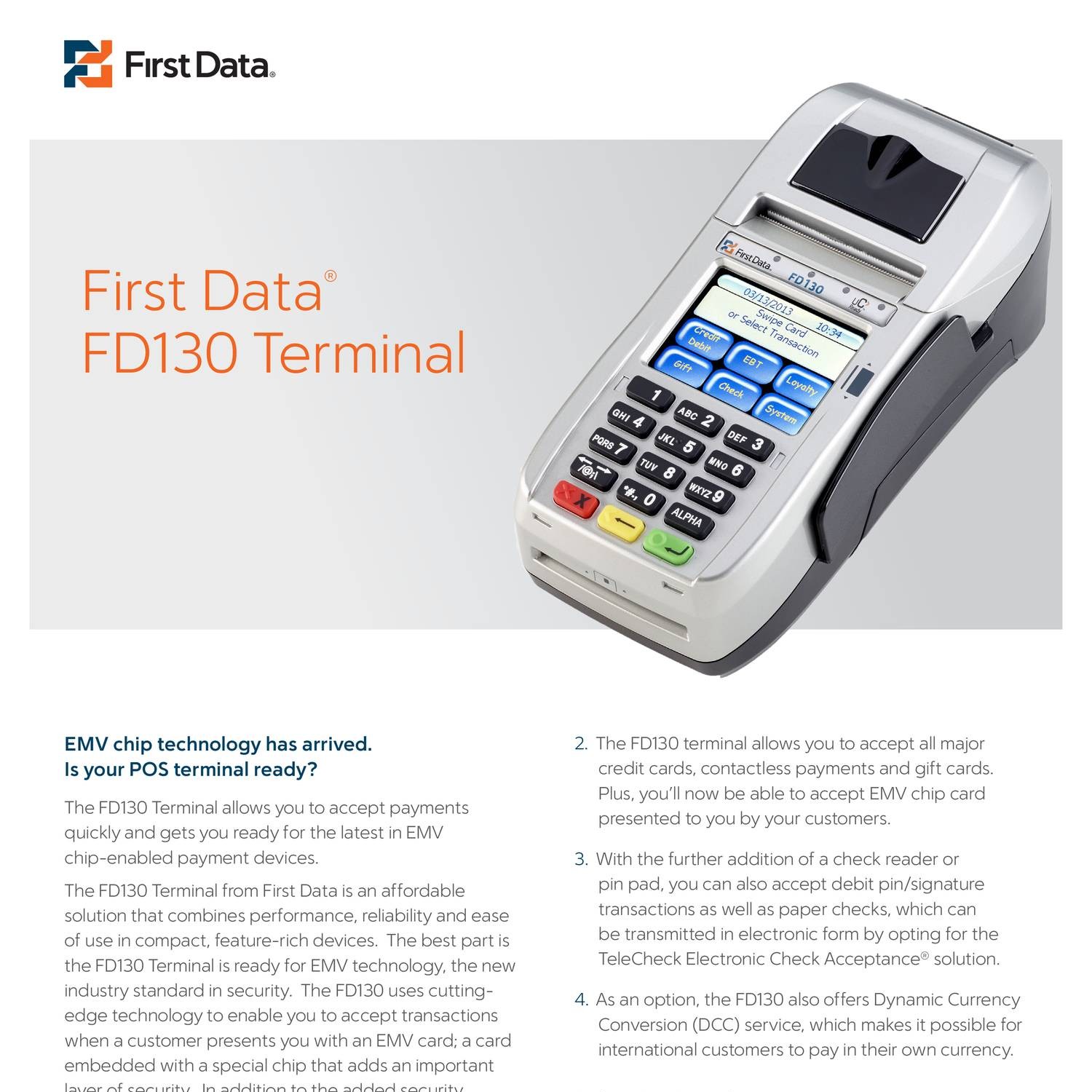 NFC EMV FD130 Terminal Specs.pdf | DocDroid
