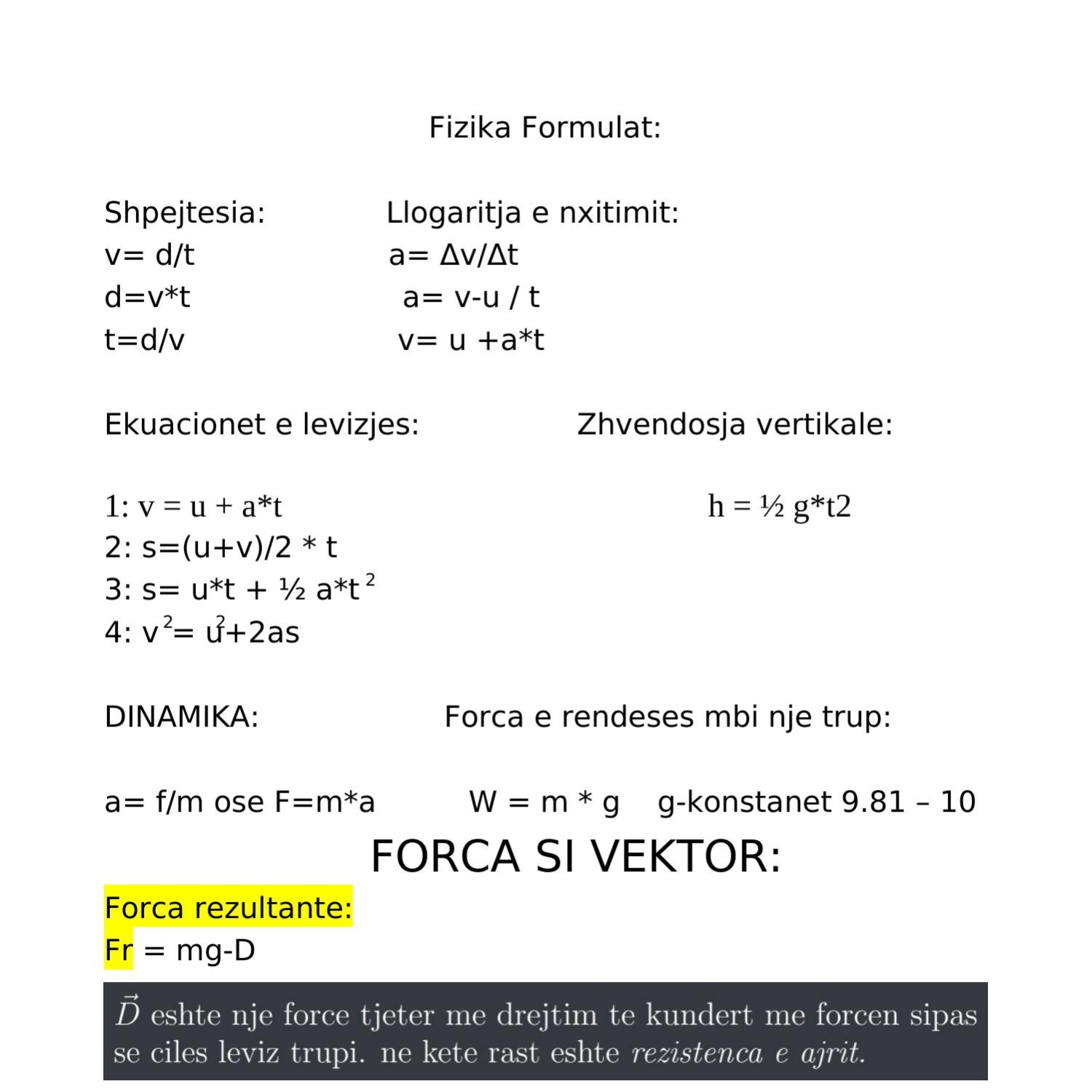 formulat e fizikes.pdf | DocDroid