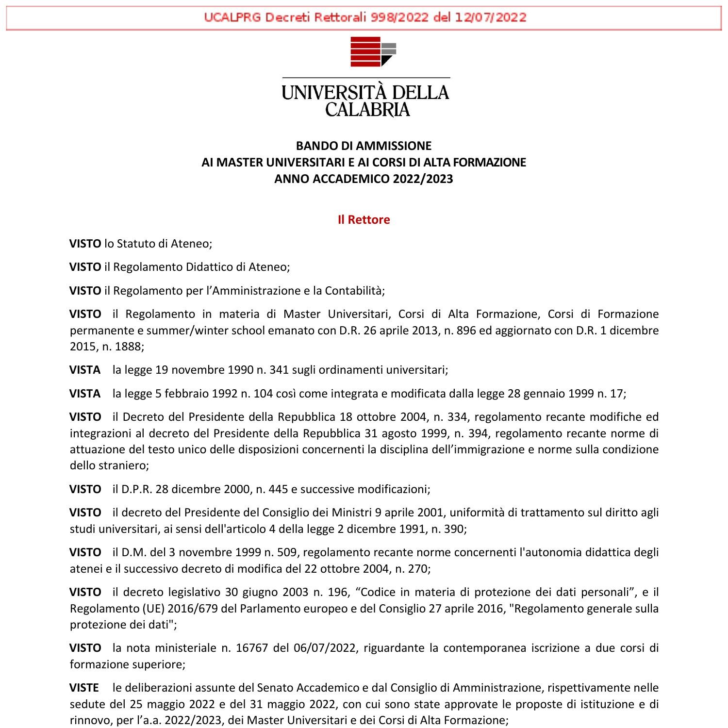 BANDO UNICO MASTER E CAF A.A. 2022-2023.pdf | DocDroid