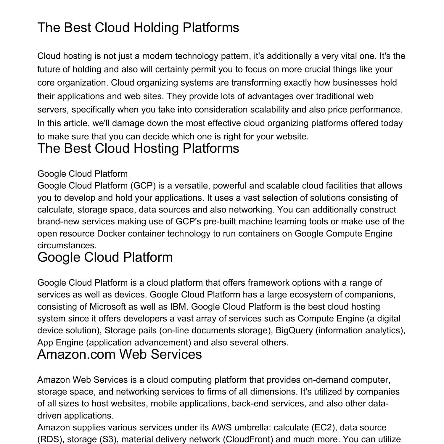 The Most Effective Cloud Holding Platformsbmkff.pdf.pdf | DocDroid