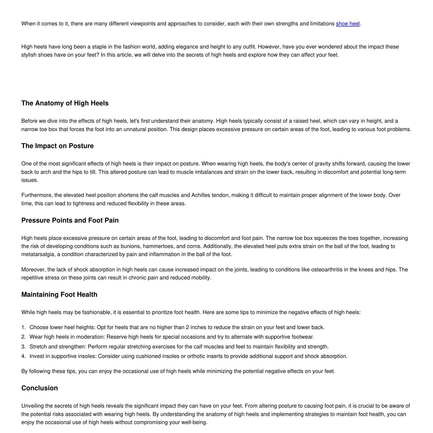 Unveiling the Secrets of High Heels: How Do They Affect Your Feet?.pdf ...