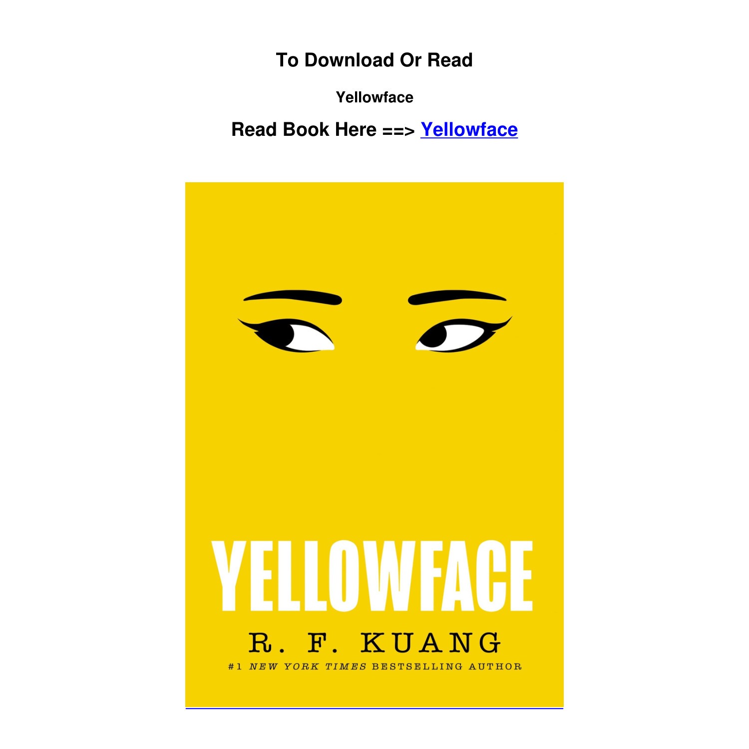 ePub DOWNLOAD Yellowface BY R F Kuang.pdf | DocDroid