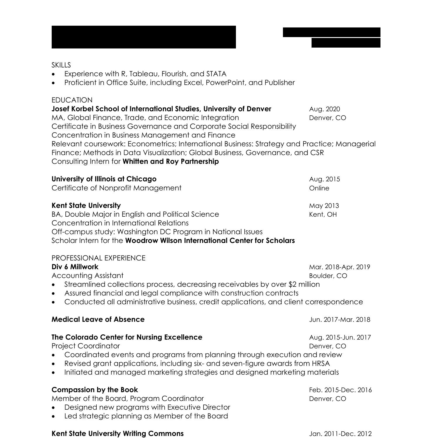 Resume Feedback Draft.pdf | DocDroid
