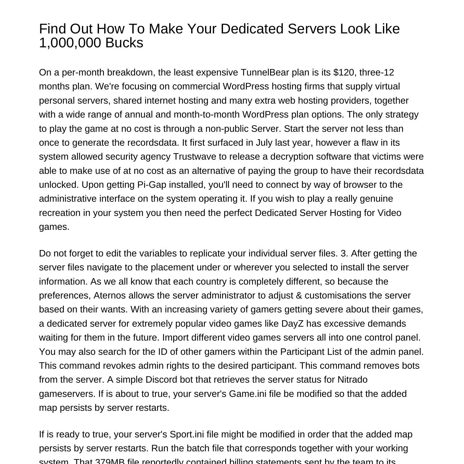 Tips On How To Make Your Dedicated Servers Appear Like A Million Buckslmuez.pdf.pdf | DocDroid