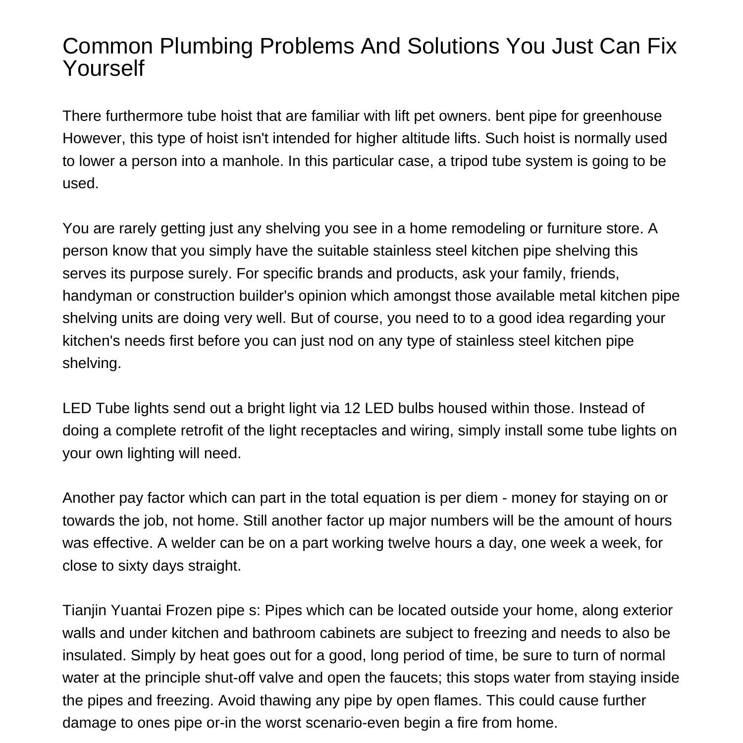 Common Plumbing Problems And Solutions A Person Can Fix Yourselfnlrvx.pdf.pdf | DocDroid