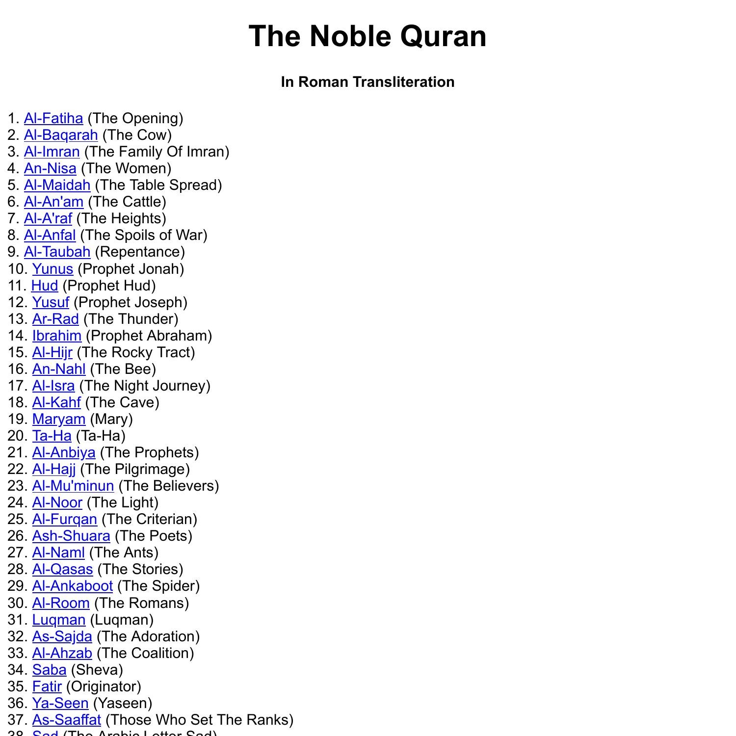 Full Quran Transliteration.pdf | DocDroid