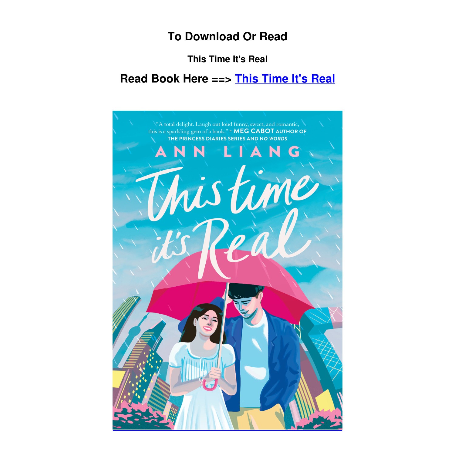 DOWNLOAD EPUB This Time It s Real BY Ann Liang.pdf | DocDroid