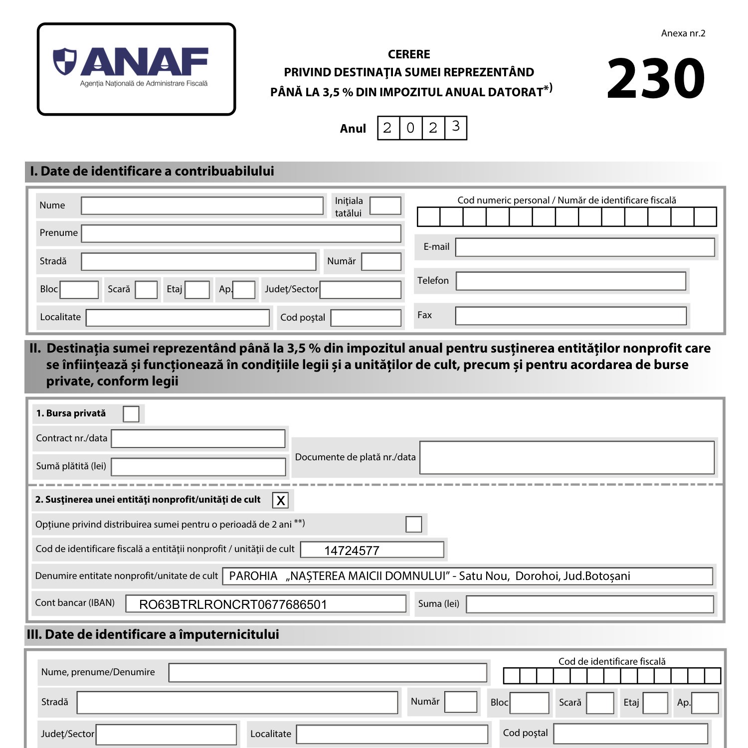Formular 230 Satu Nou 2023.pdf | DocDroid