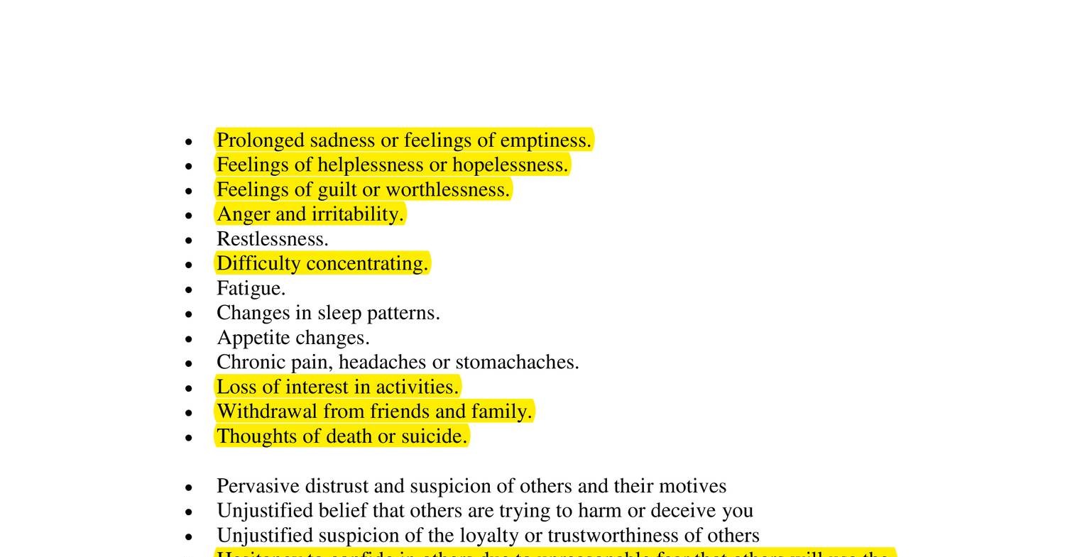 Prolonged sadness or feelings of emptiness.pdf | DocDroid