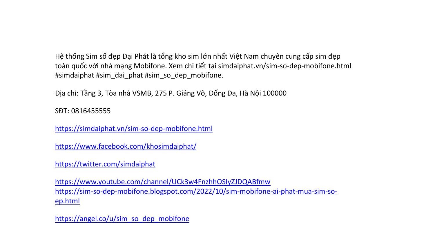 SIM Mobifone Đại Phát.docx | DocDroid