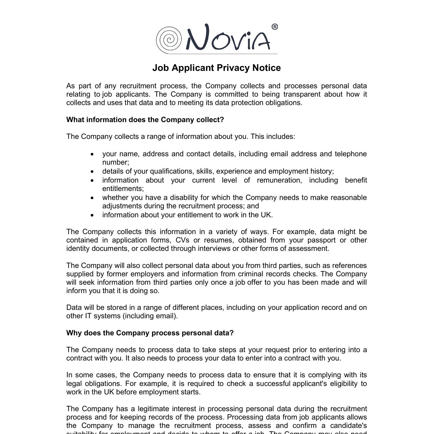 Job Applicant privacy notice.pdf | DocDroid