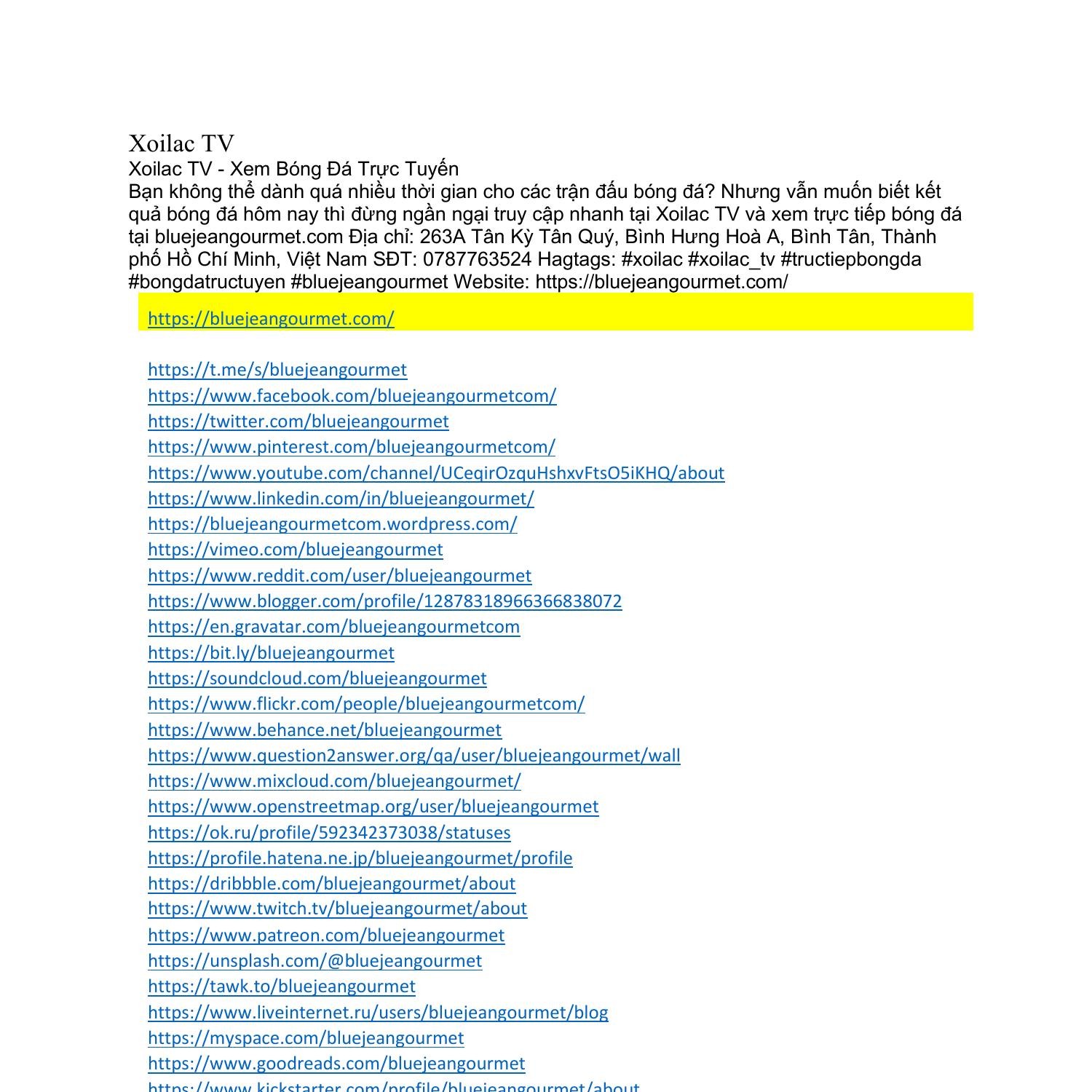 Xoilac TV.docx | DocDroid