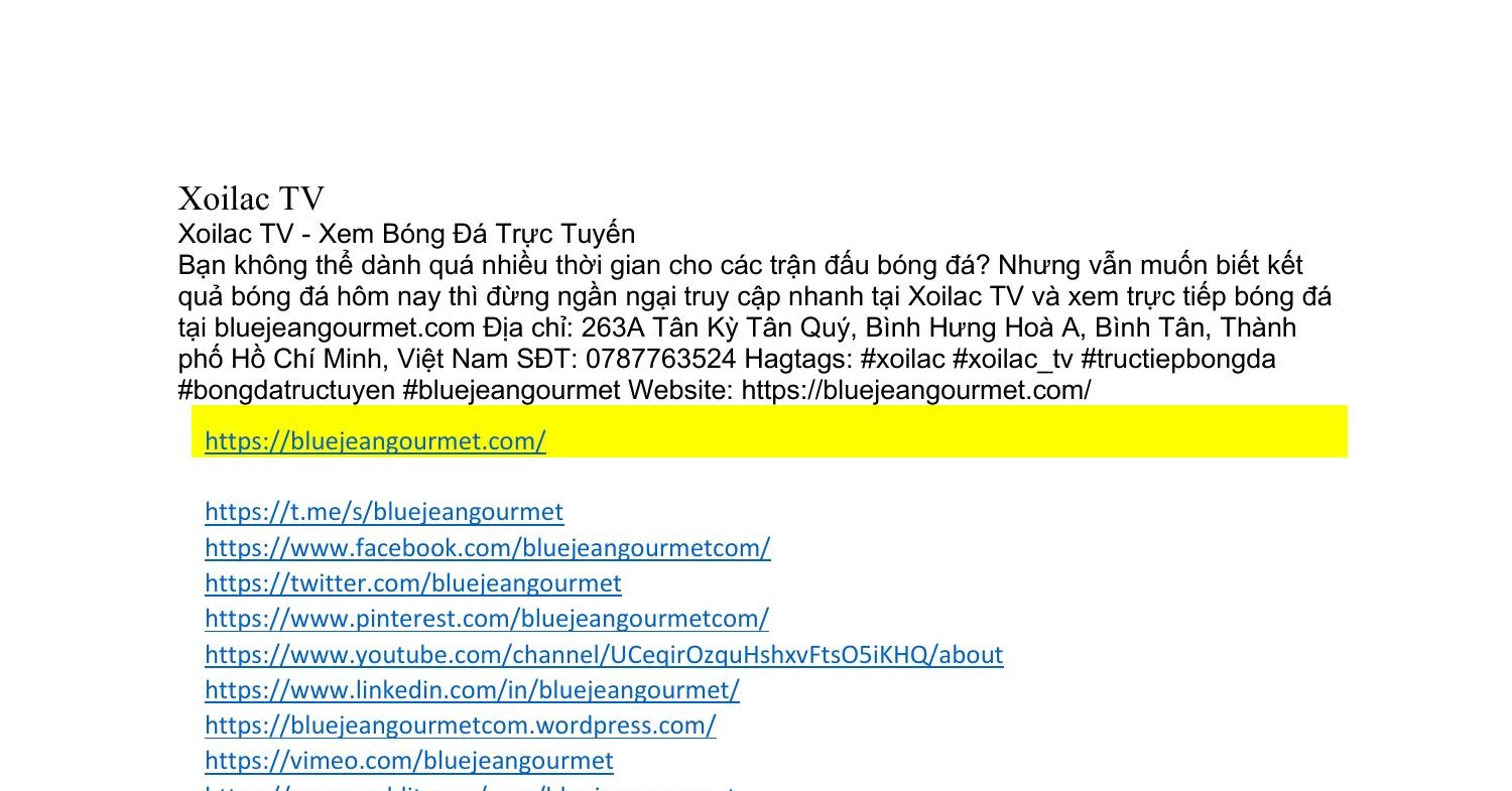Xoilac TV.docx | DocDroid
