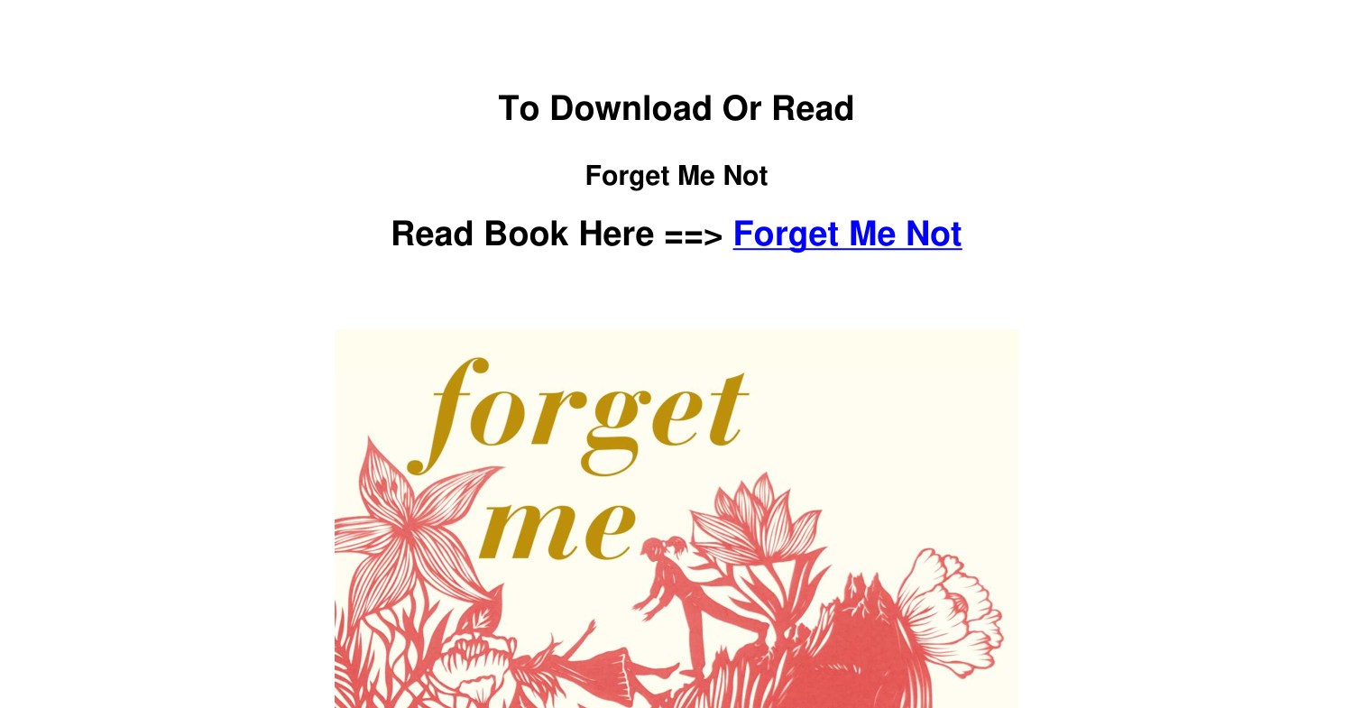 EPub download Forget Me Not by Alyson Derrick.pdf | DocDroid