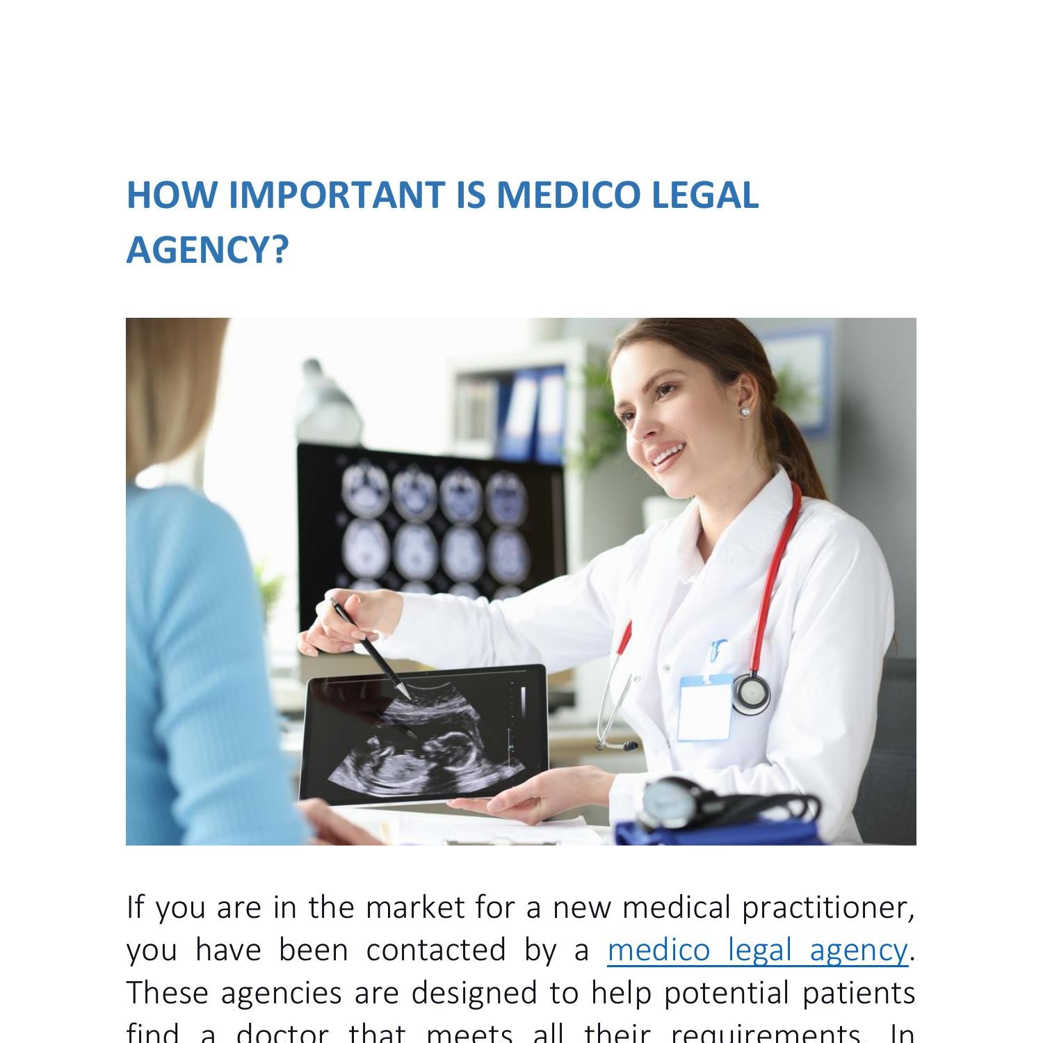 HOW IMPORTANT IS MEDICO LEGAL AGENCY.pdf | DocDroid