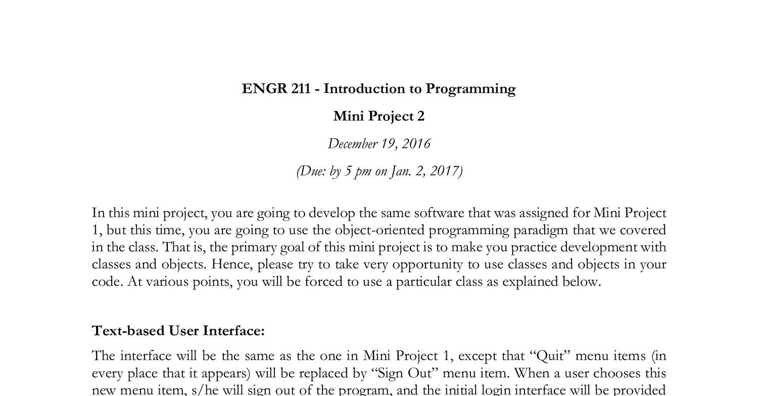 Mini Project 2.pdf | DocDroid