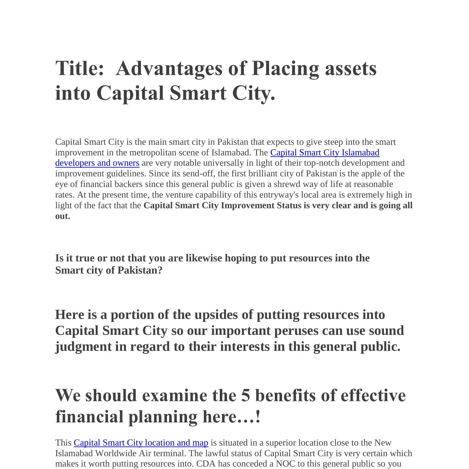 Advantages of Placing assets into Capital Smart City..pdf | DocDroid