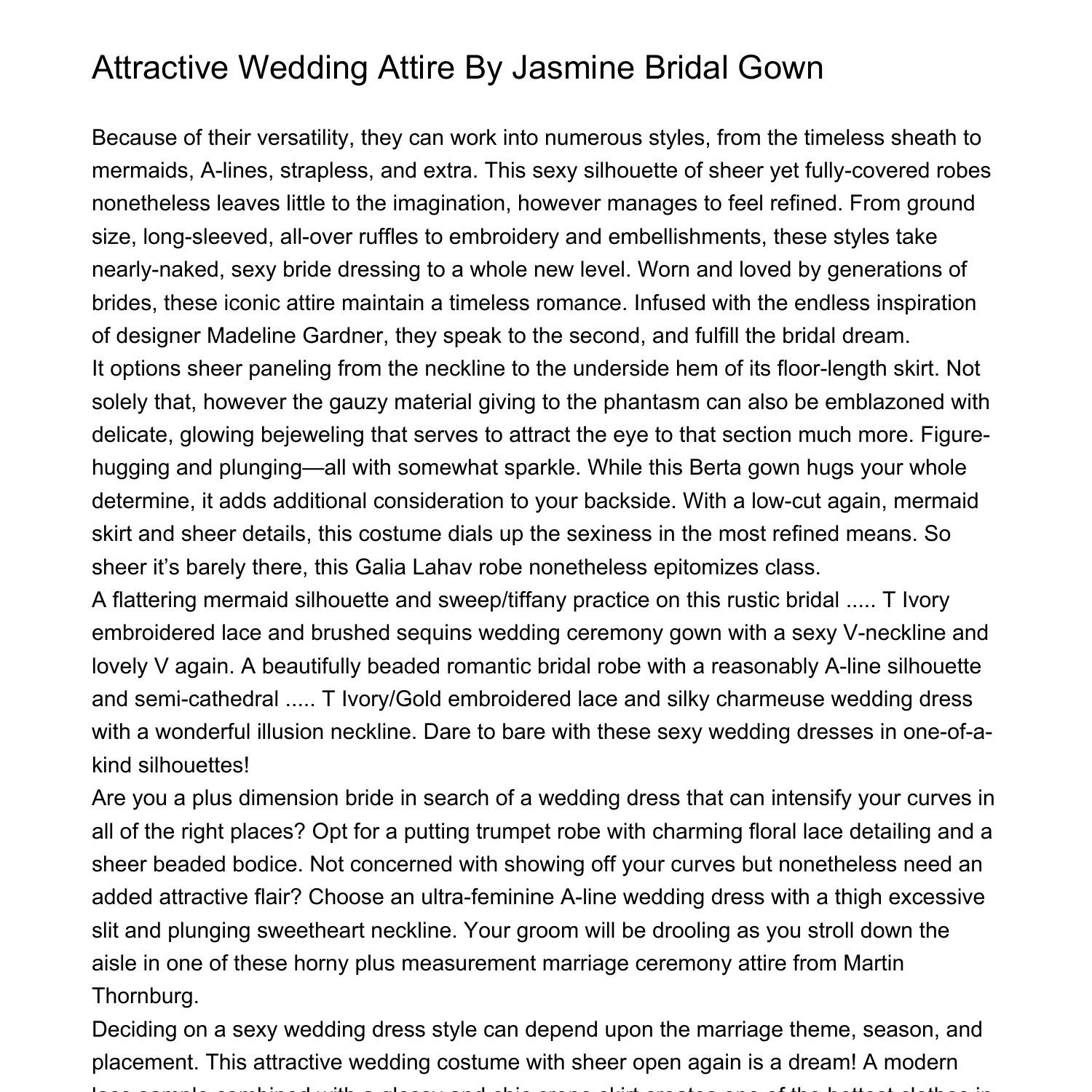 Horny Marriage Ceremony Attire By Jasmine Bridal Gowngpaoz.pdf.pdf | DocDroid