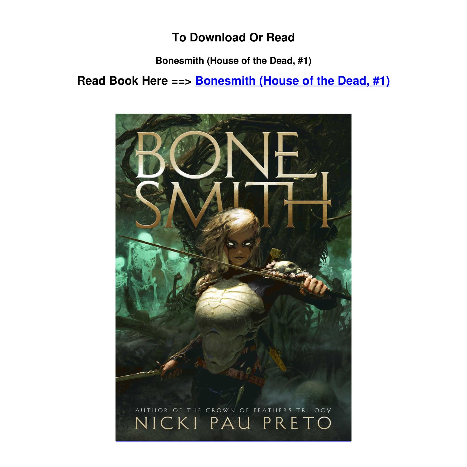 download EPub Bonesmith House of the Dead 1 BY Nicki Pau Preto.pdf | DocDroid
