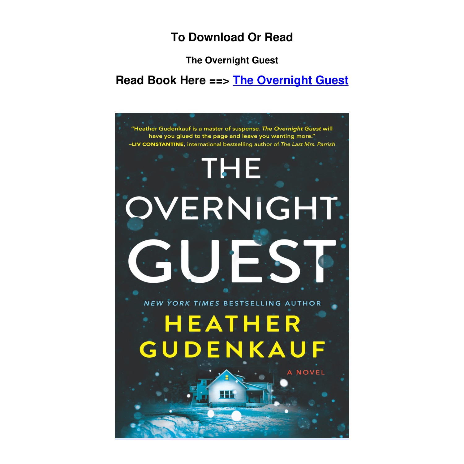 download EPub The Overnight Guest BY Heather Gudenkauf.pdf | DocDroid