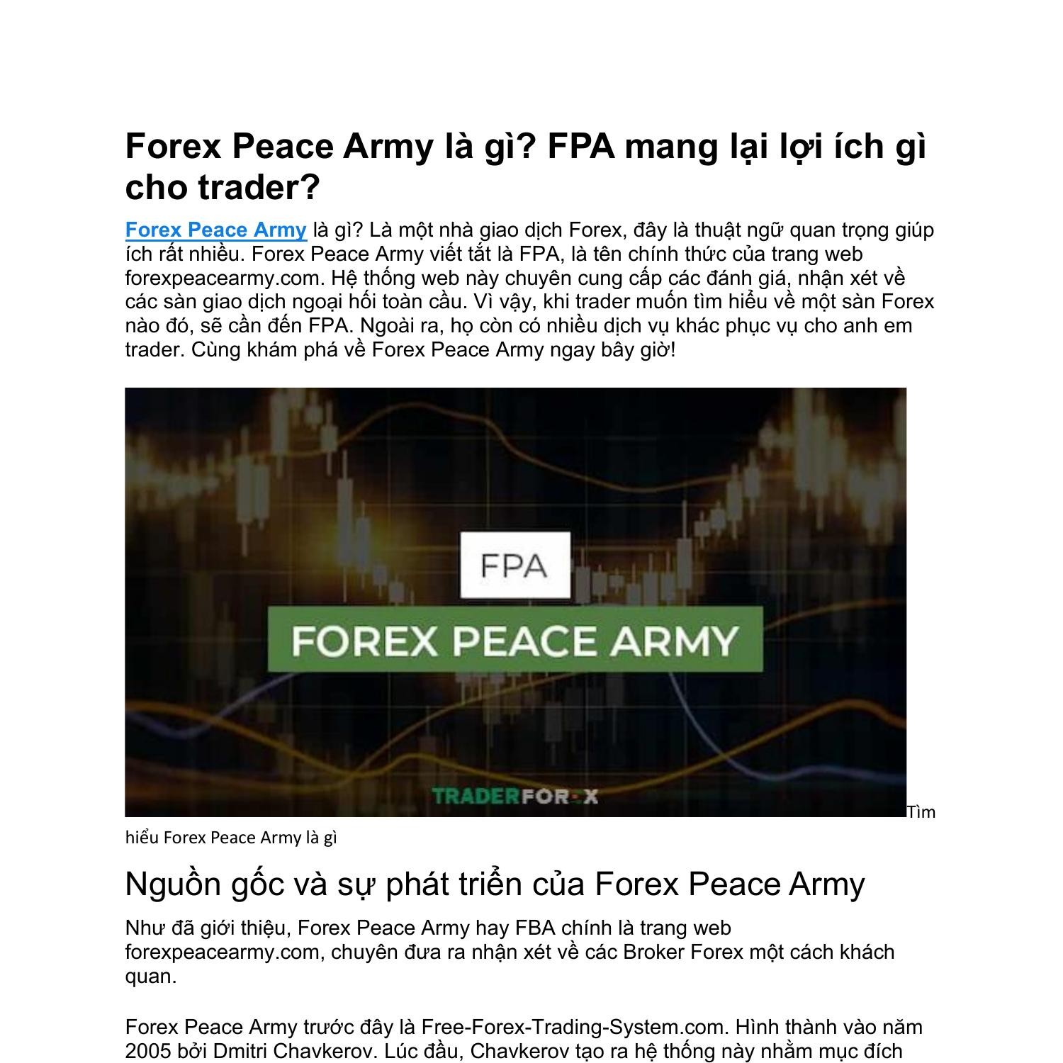 Forex Peace Army là gì.docx | DocDroid