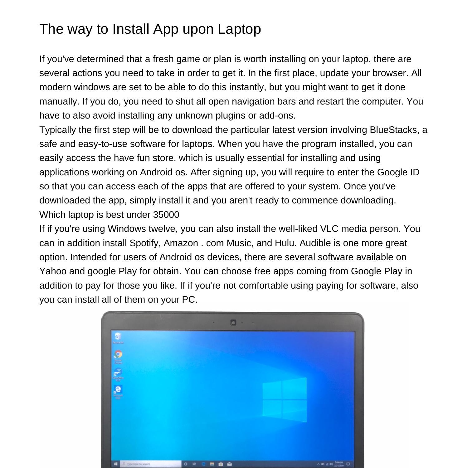 How to Install App in Laptopsxkvo.pdf.pdf | DocDroid