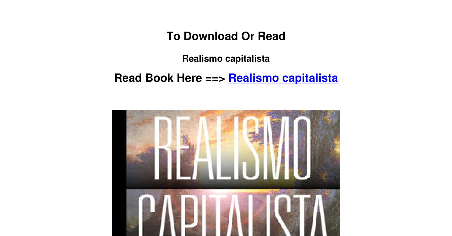 DOWNLOAD Pdf Realismo capitalista By Mark Fisher.pdf | DocDroid